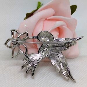Avon | Jewelry | Vintage Avon Large Hummingbird Brooch Silver Tone ...